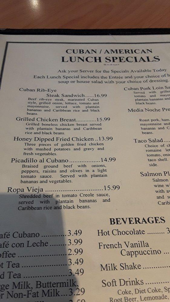 Menu at Rick's Restaurant & Bakery, Palm Springs