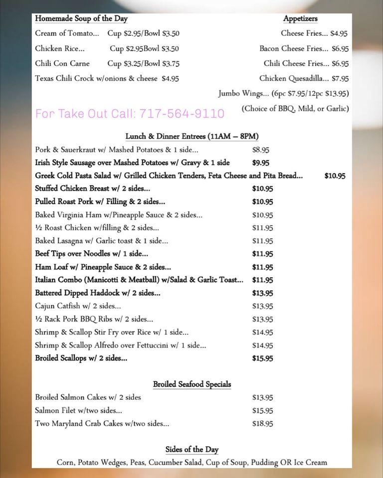 Menu at The Promenade Family Restaurant, Harrisburg
