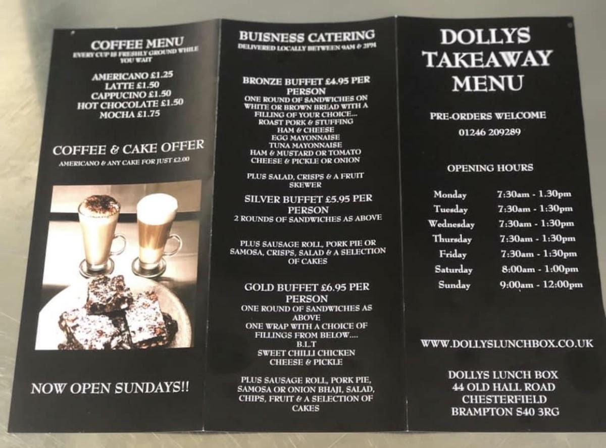 Menu at Dollys Deli fast food, Chesterfield