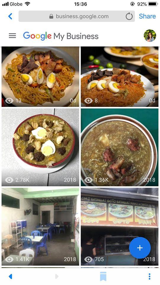 Menu at Batangas Lomi restaurant, Makati