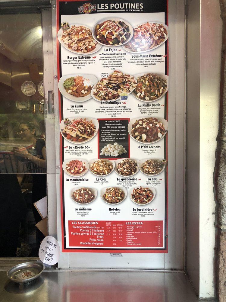 Menu at Restaurant Paulo & Suzanne, Montreal