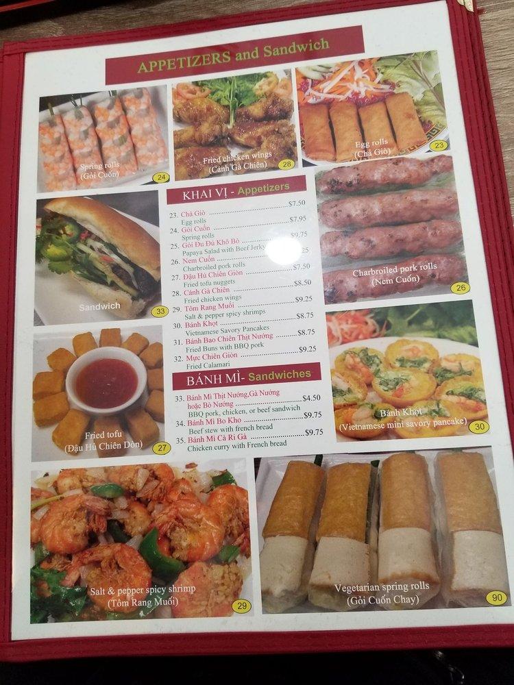 Menu at Pho Long restaurant, Colton