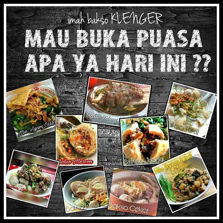 Menu at Imah Bakso KLENGER restaurant, Pelabuhanratu