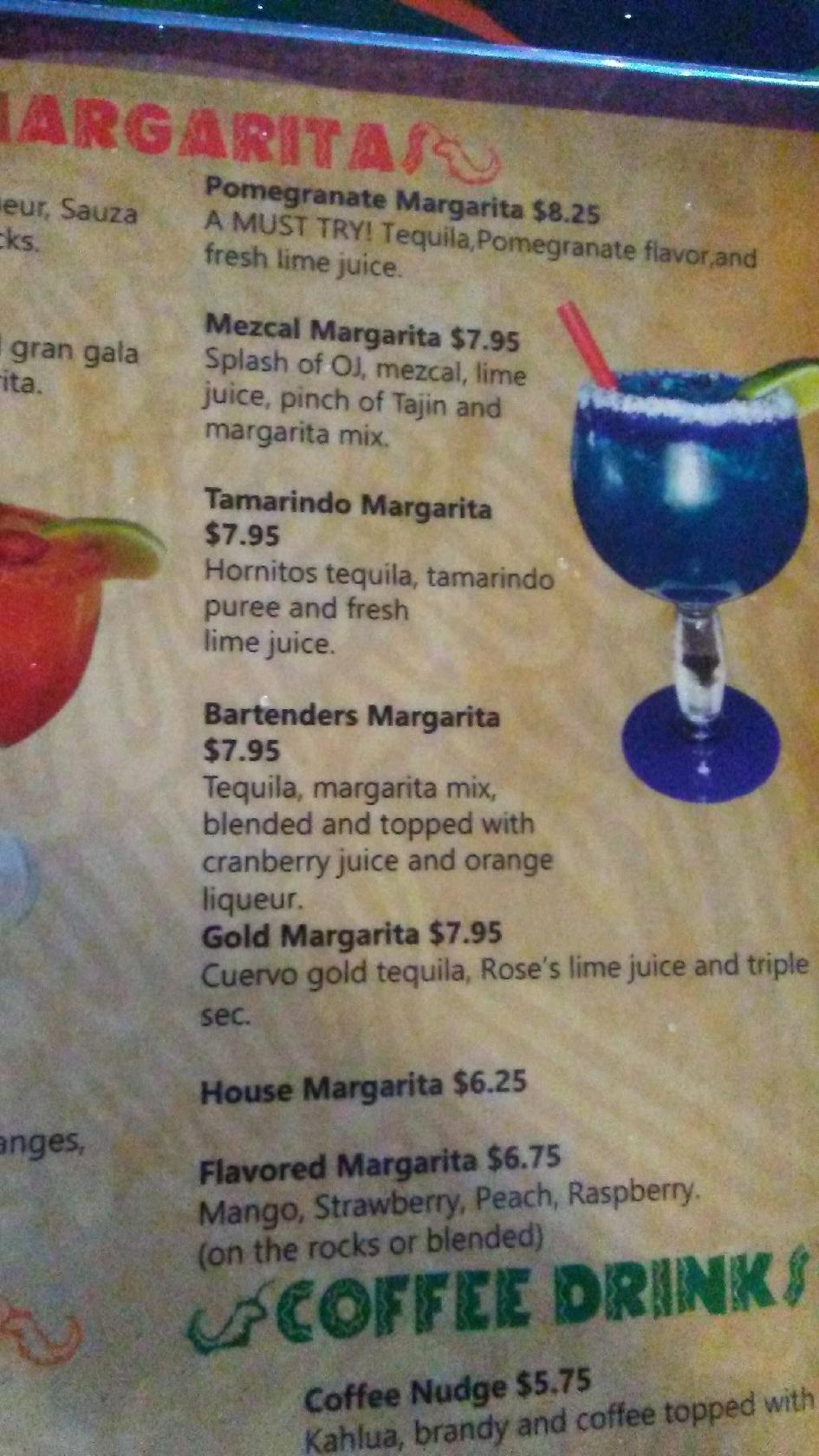 Menu at Lindo Mexico restaurant, Prescott, Gail Gardner Way #101