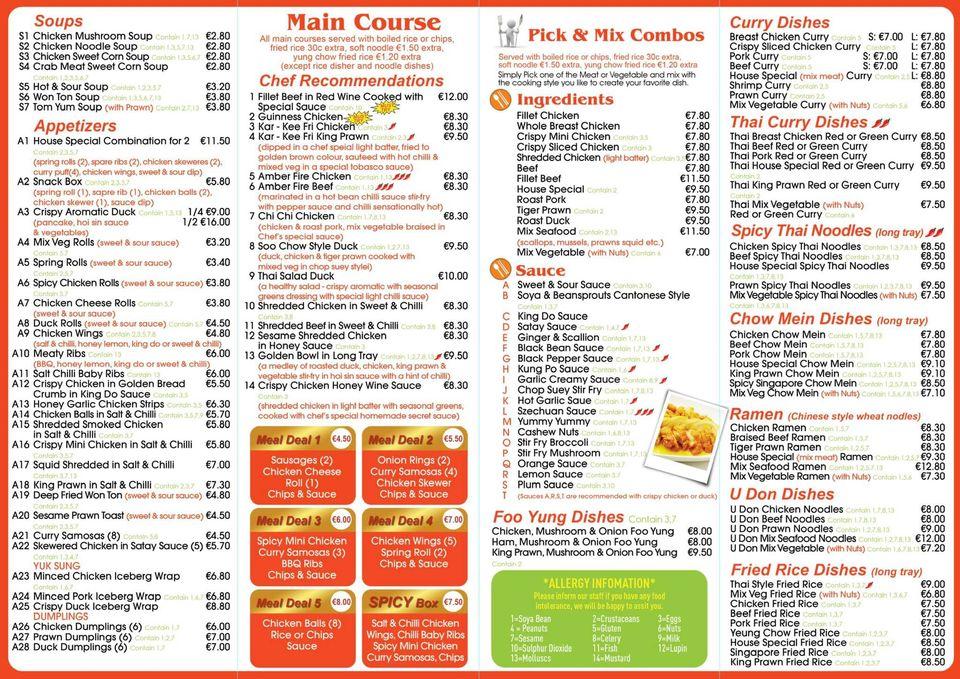 Menu at Mags restaurant, Monaghan