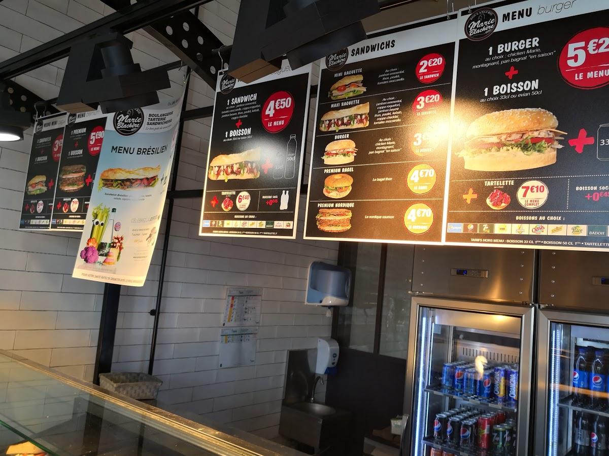 Menu au Marie Blachère Boulangerie Sandwicherie Tarterie, Dijon