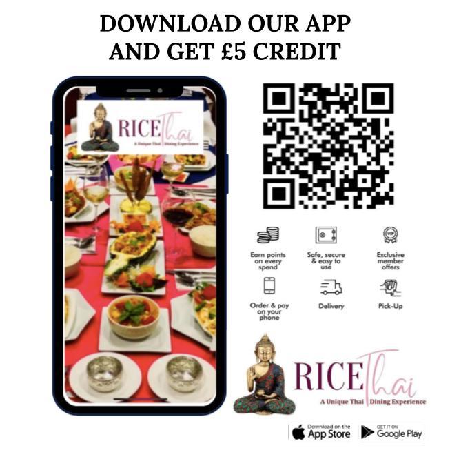 Menu at Rice Thai Restaurant, Bedford