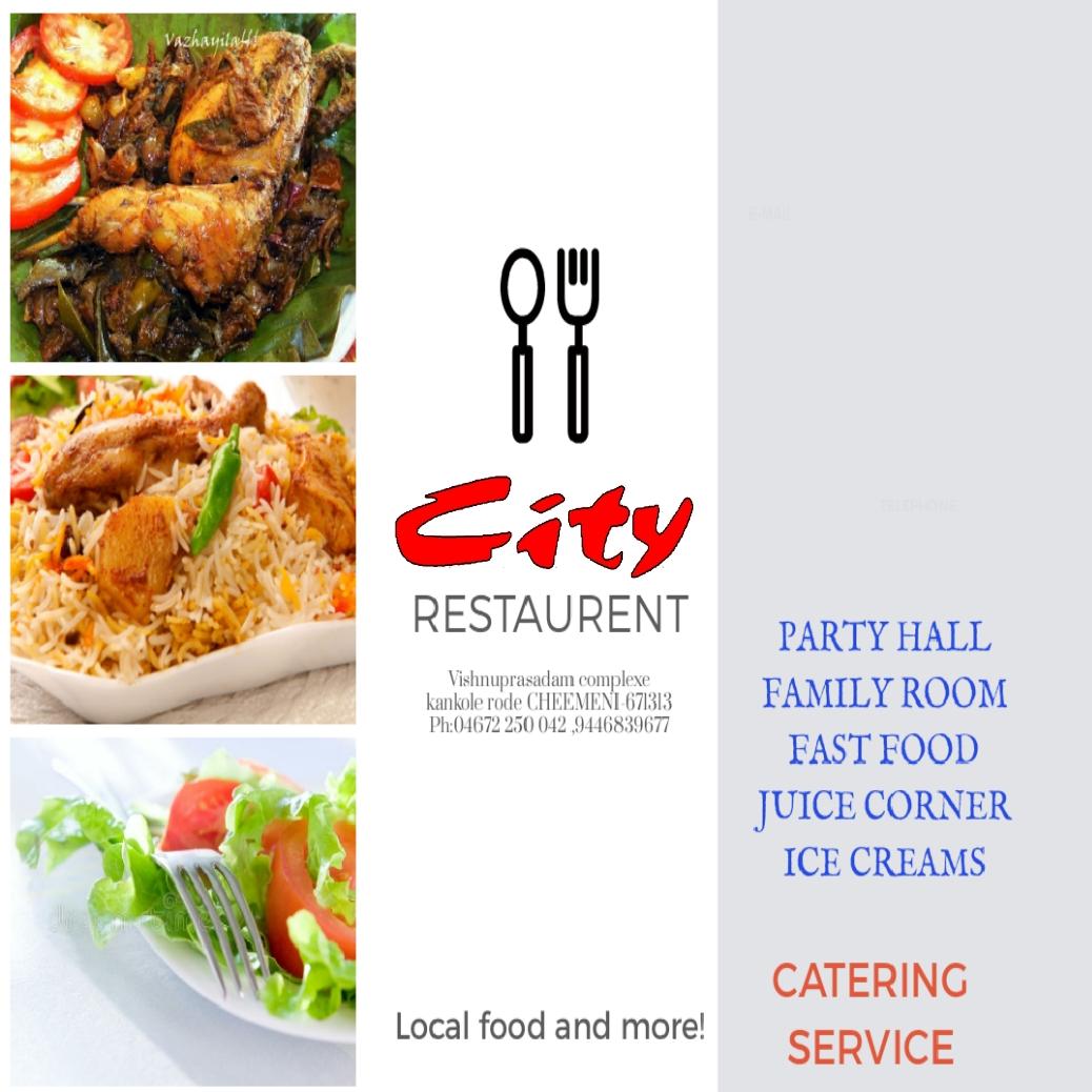 Menu at The City Restaurant closed in 2019, Cheemeni