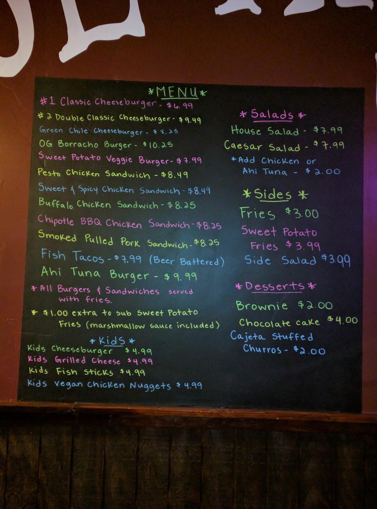 Menu at Chase The Taste restaurant, El Paso, Gateway S Blvd Suite N107