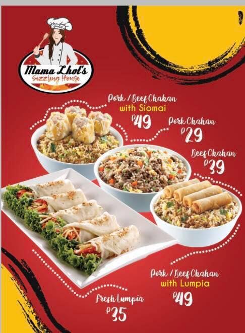 Menu at Mama Lhot's Sizzling House restaurant, Bulacan