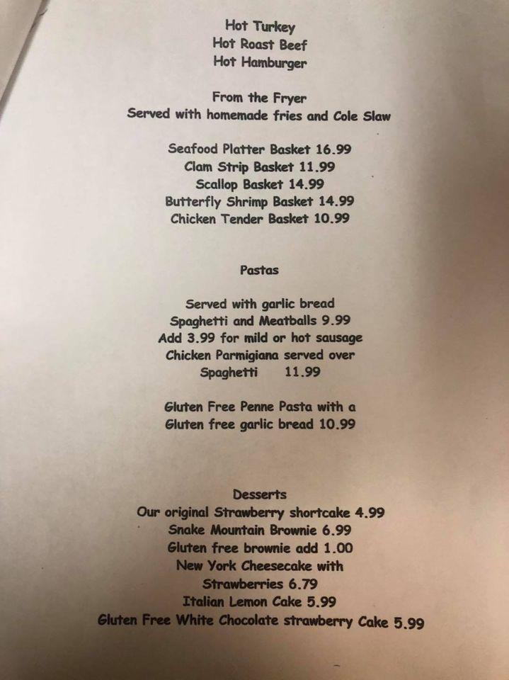 Menu at The Bridge Restaurant, Addison, VT-17