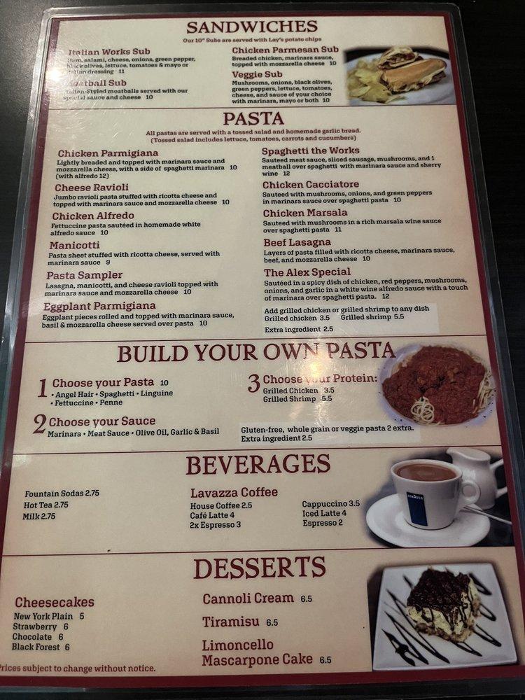 Menu at Adriatic Cafe Italian Grill, Katy