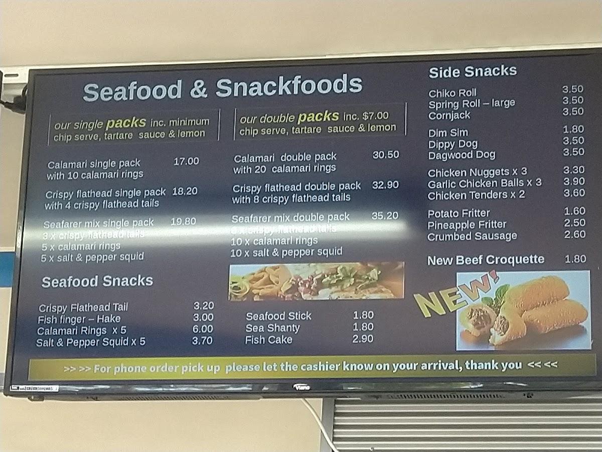 Menu at Australian Fish & Chip Shop fast food, North Brighton, 1/339 ...