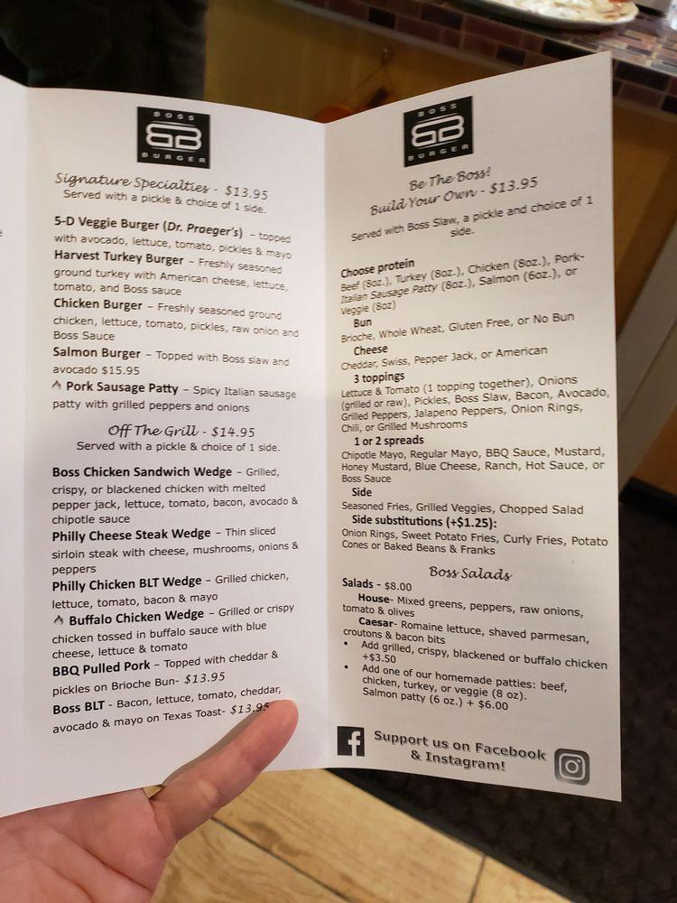 Menu at BOSS BURGER fast food, Norwalk