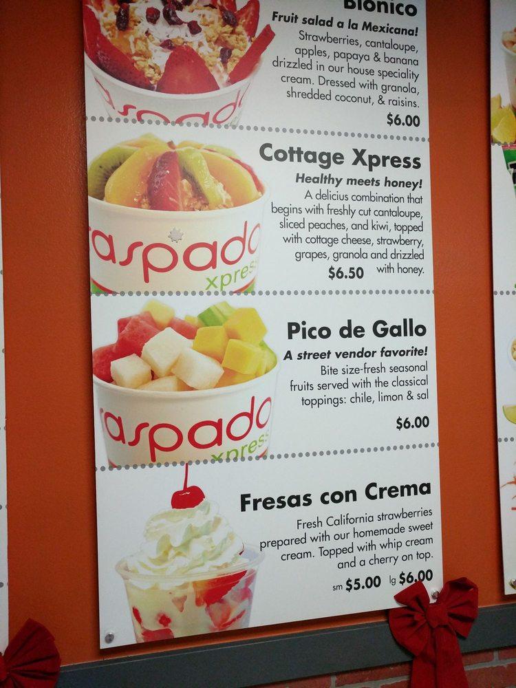 Menu at Raspado Xpress desserts, Covina