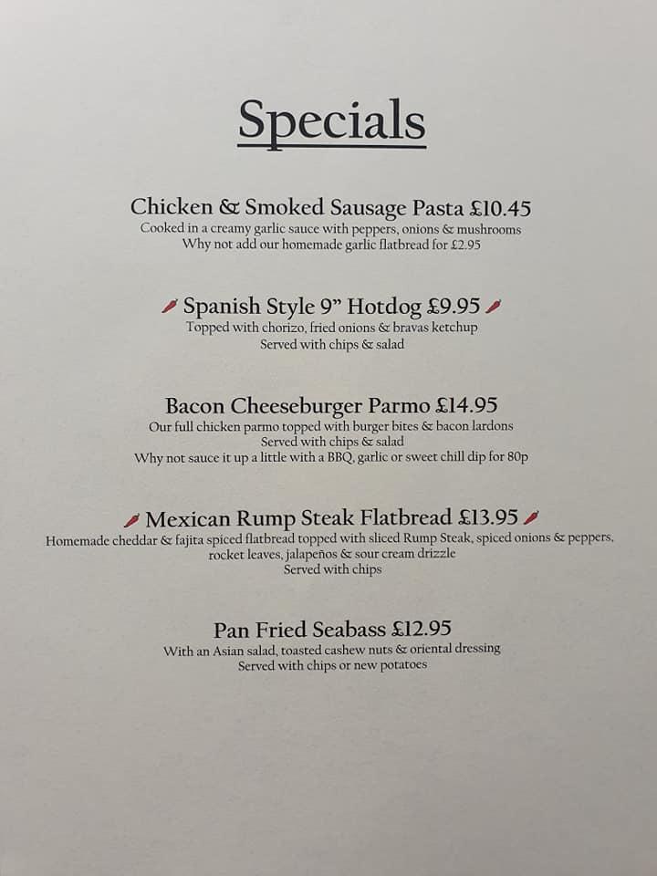 Menu at The Buck pub & bar, Middlesbrough