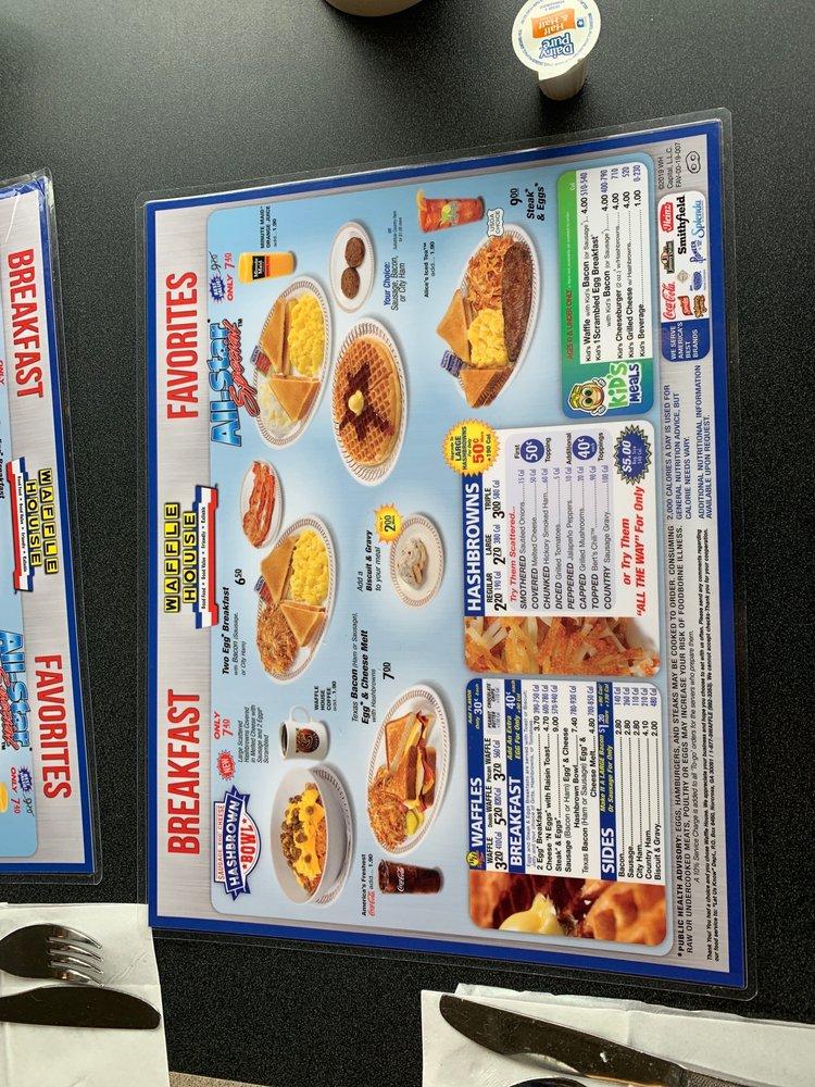 Menu at Waffle House restaurant, Fairburn, Campbellton Fairburn Rd