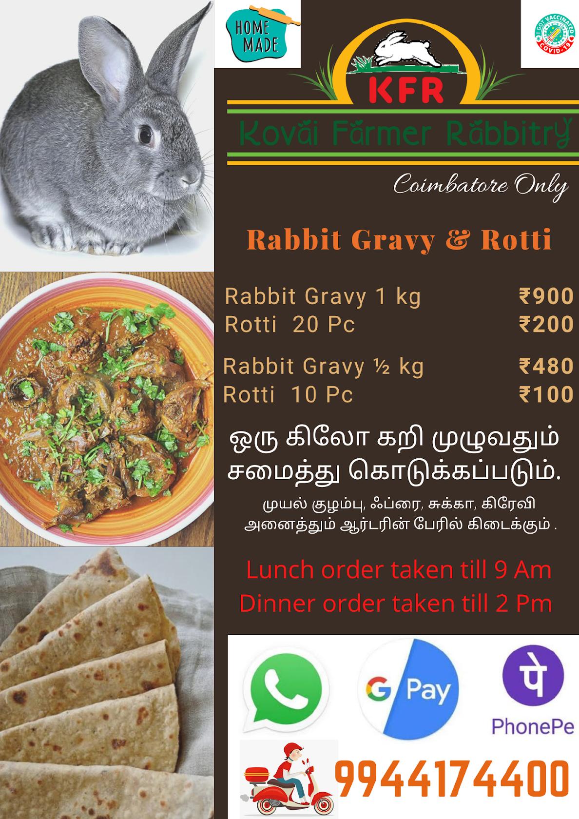 Menu at Mr Rabbit, Coimbatore