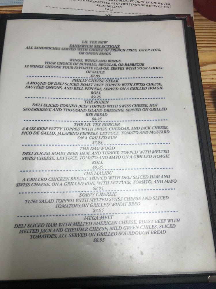 Menu at Lil-Tex Restaurant, Copperas Cove