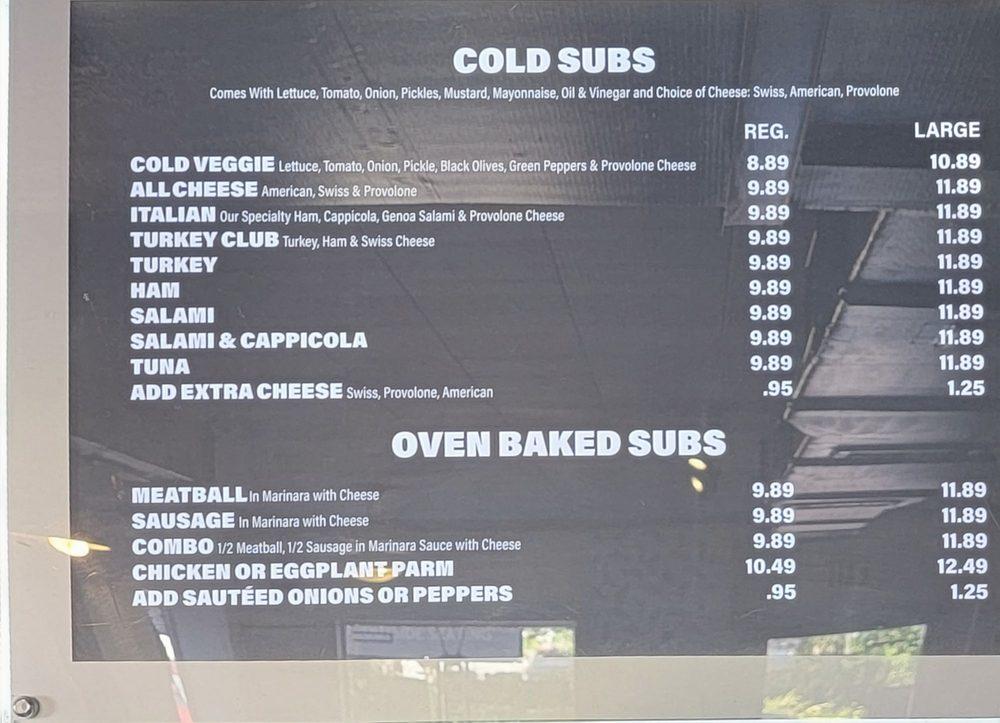 Menu at Chubby's Super Subs & Pizza pub & bar, Tampa