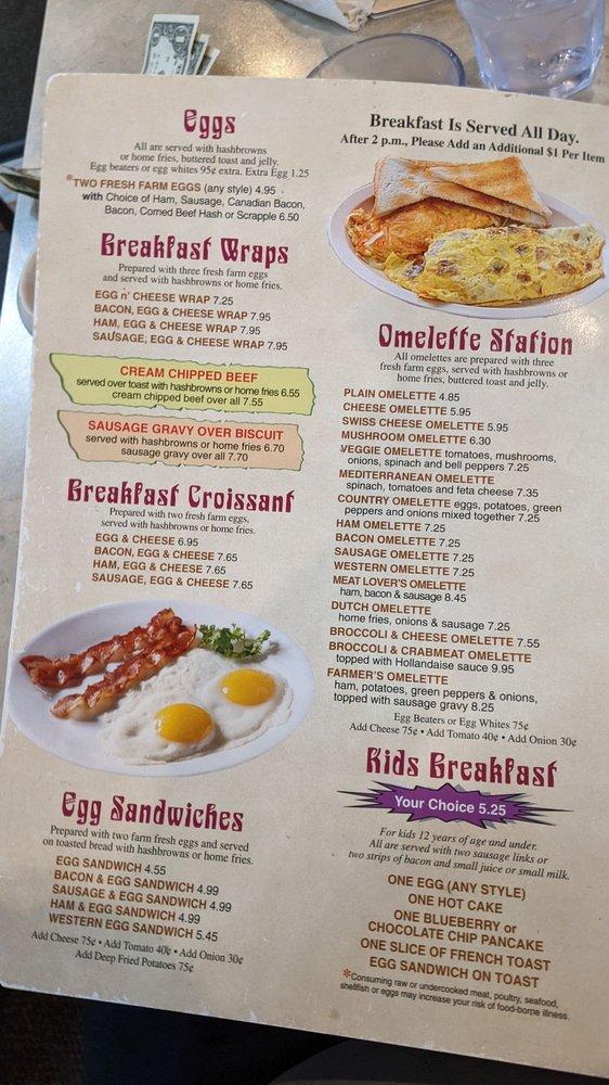 Menu at Shiloh Family Restaurant, York