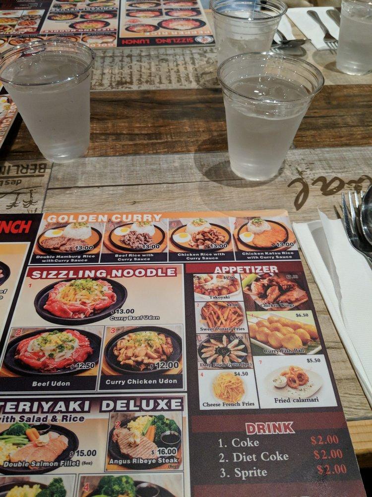 Menu at Sizzling Lunch steakhouse, Goleta