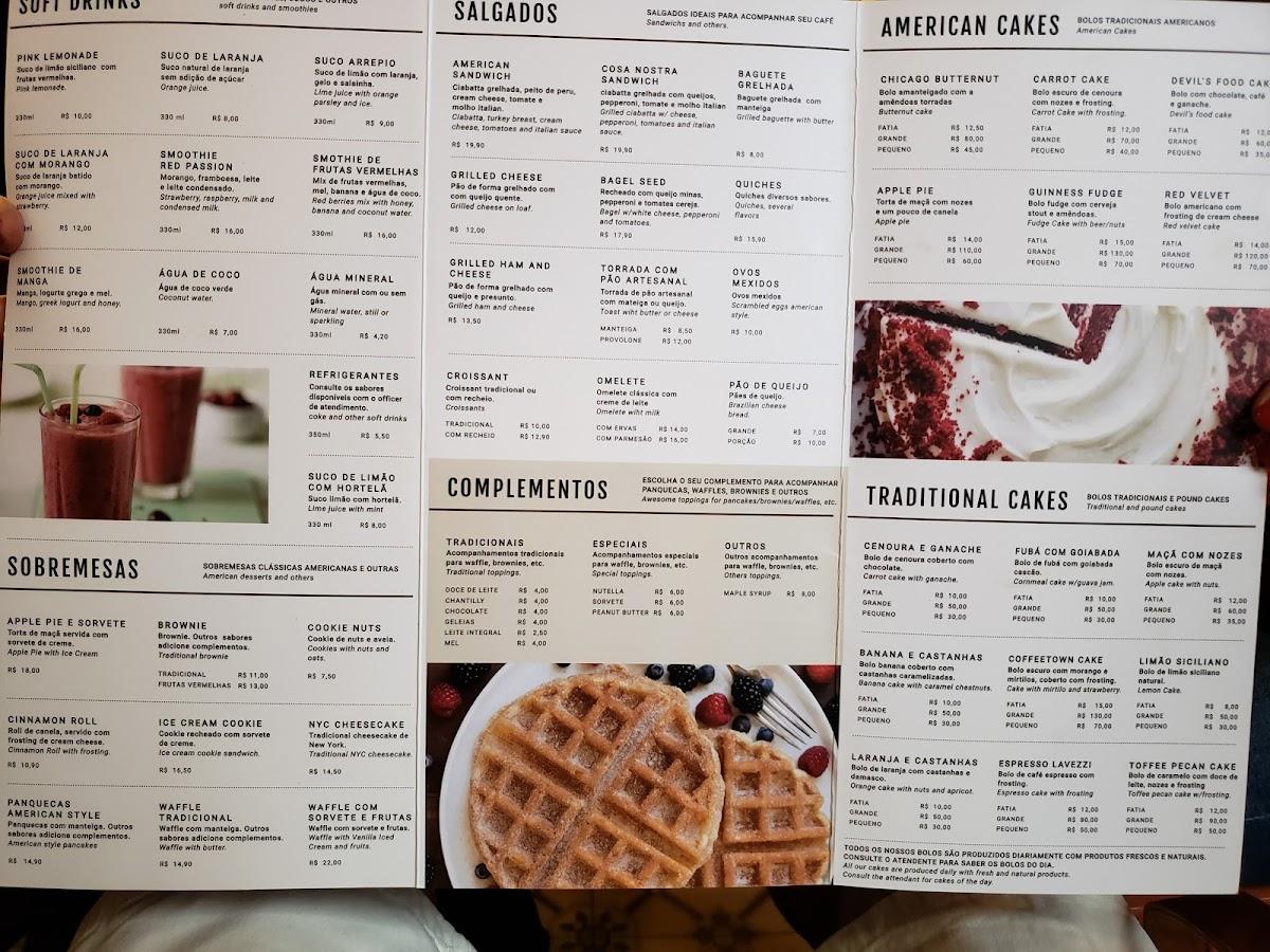 Menu em London Coffee Station café, São Paulo, Rua Jardim Ivone