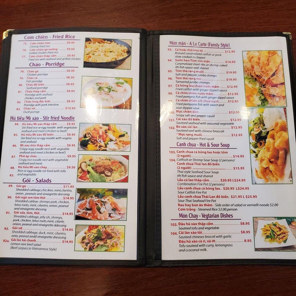 Menu at My Tho Vietnamese Cuisine restaurant, Sacramento