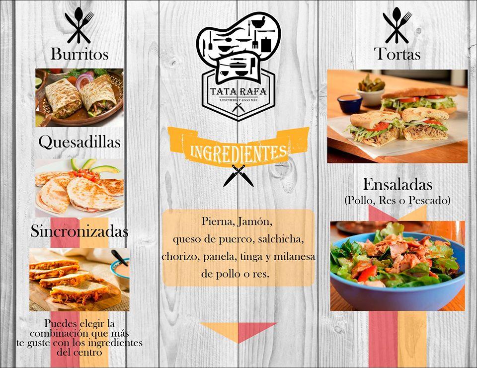 Menu at TATA RAFA restaurant, Jacona