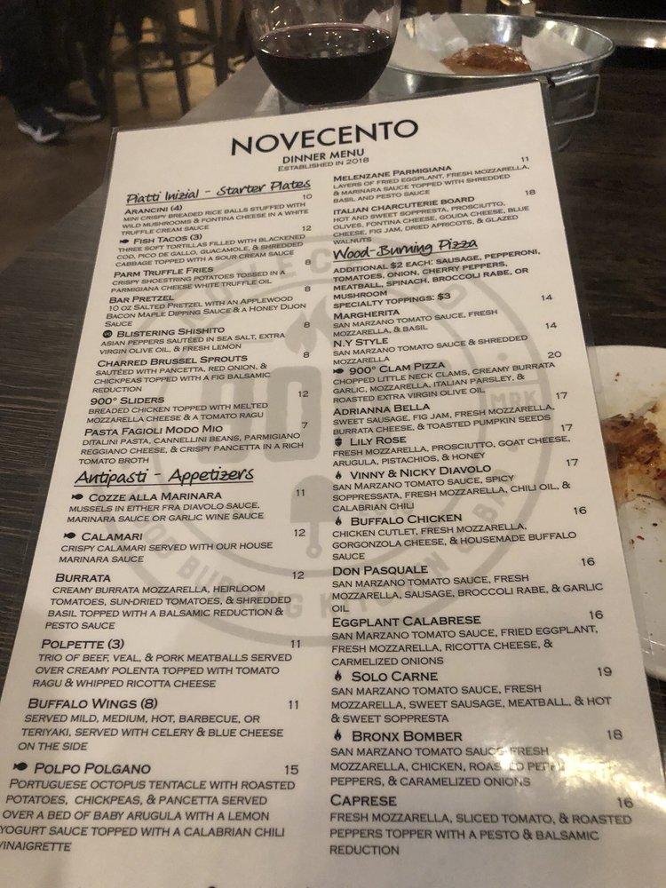 Menu at 901 Wood Burning Kitchen & Bar, Shrub Oak