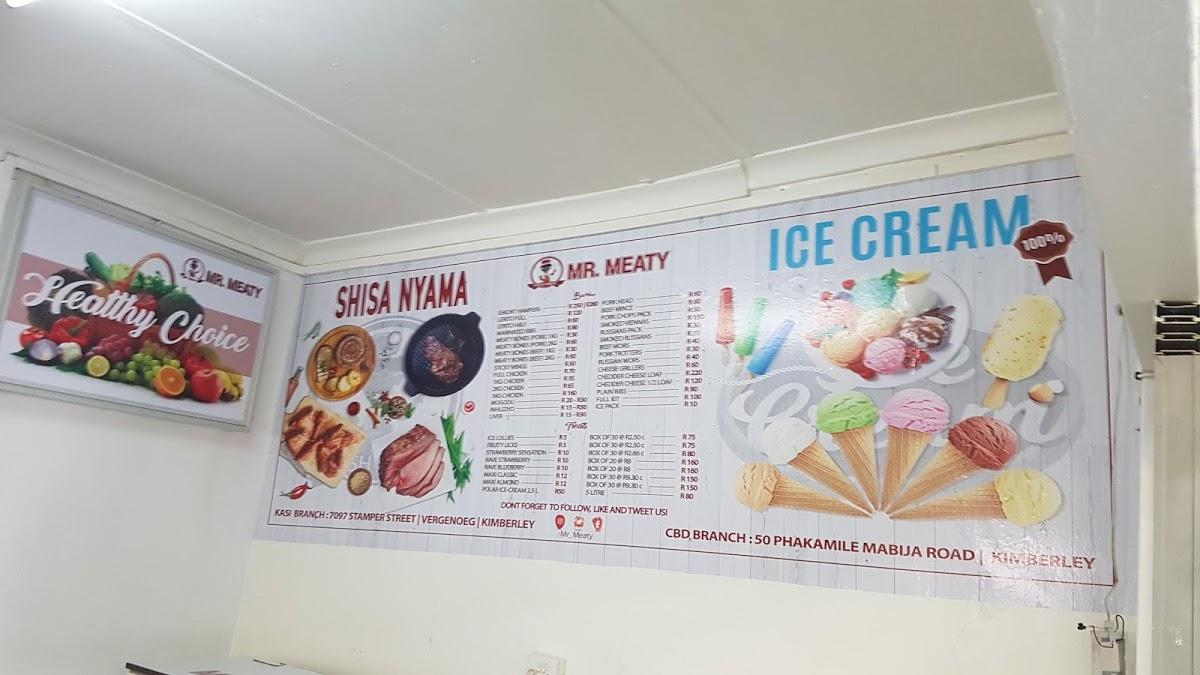 Speisekarte von Mr Meaty restaurant, Kimberley