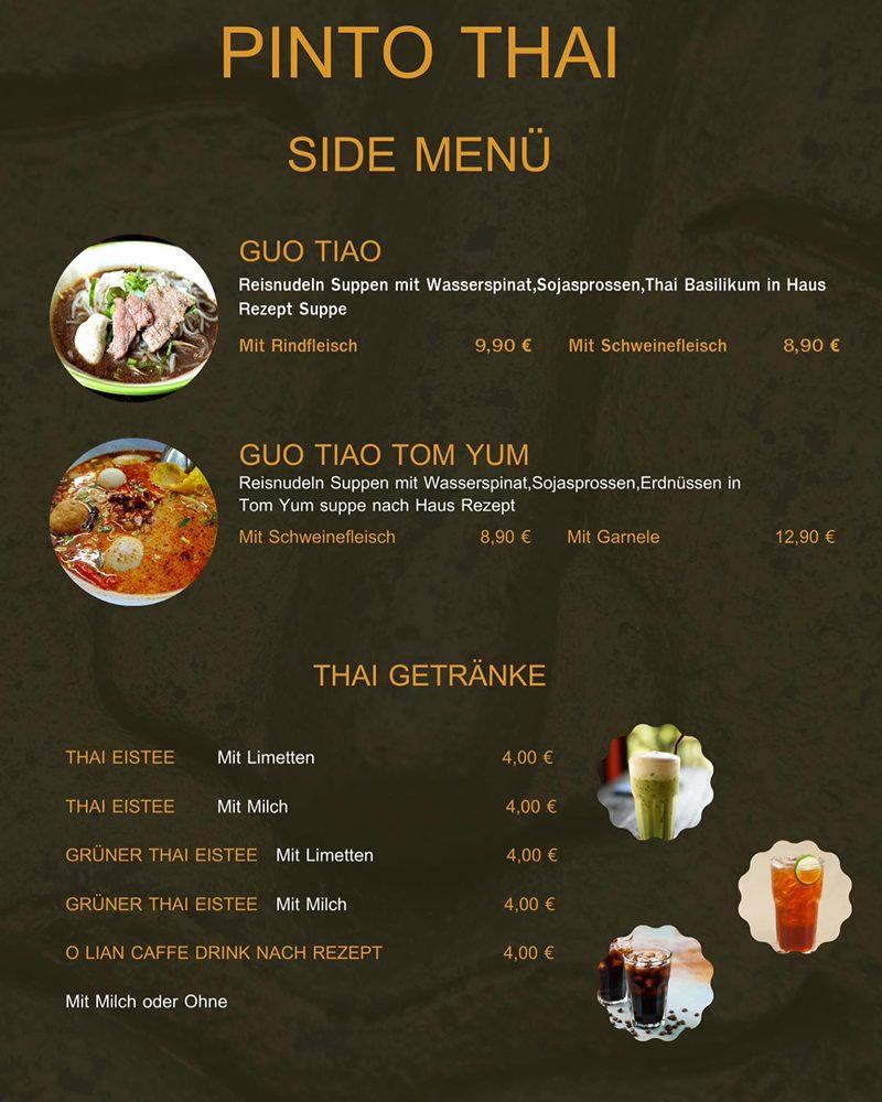 Speisekarte von Pinto Thai restaurant, Darmstadt