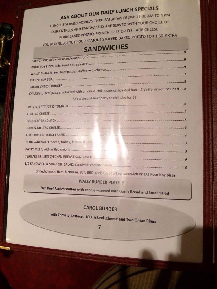 Menu at Backwoods Inn pub & bar, Santa Clarita