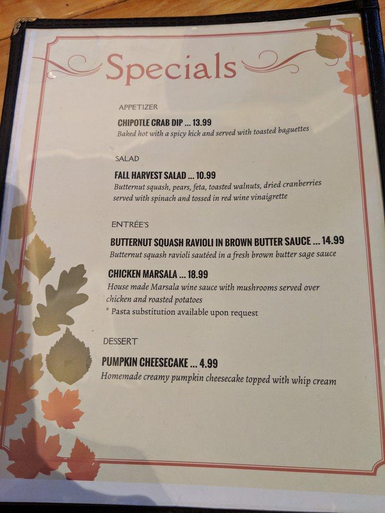 Menu at Bruno's Pizzeria, Lake Stevens