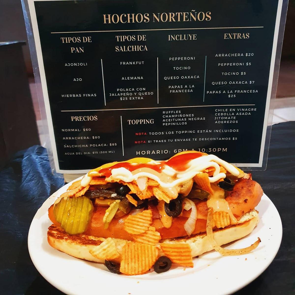 Menu at Hochos Norteños restaurant, Puentecillas