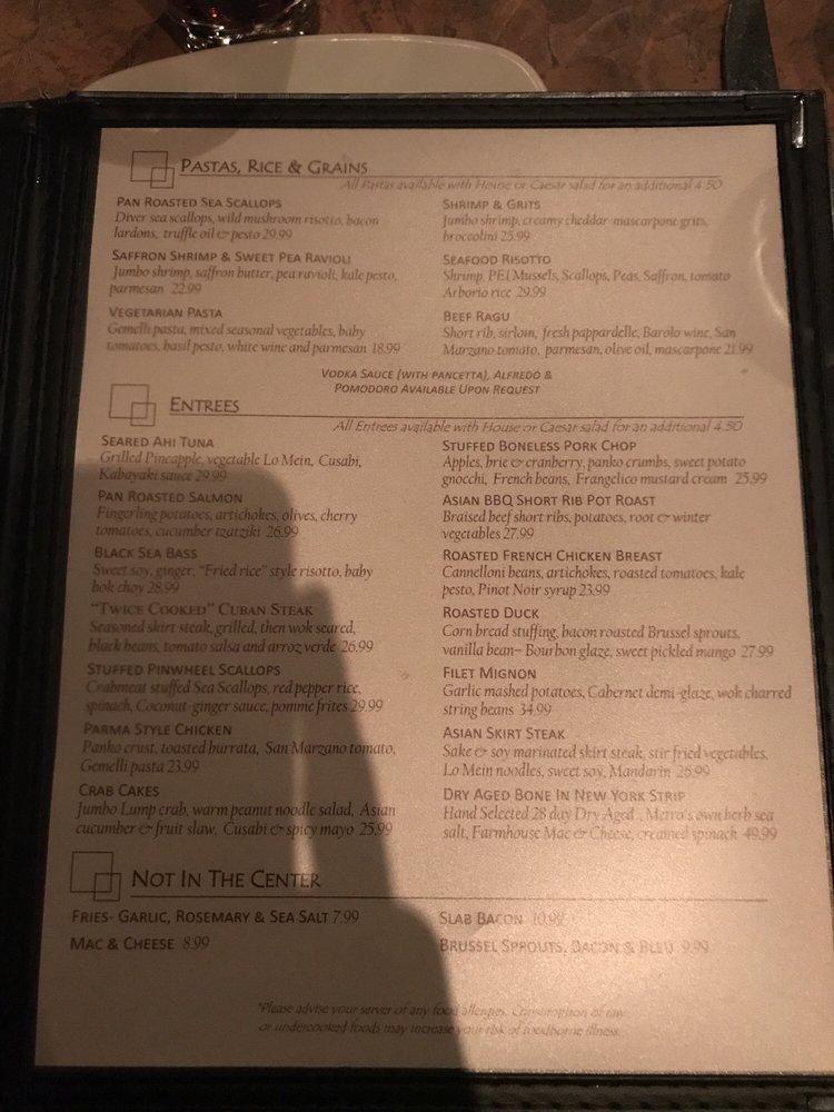 Menu at Metropolitan Cafe, Freehold