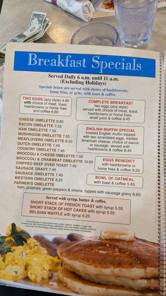 Menu at Shiloh Family Restaurant, York
