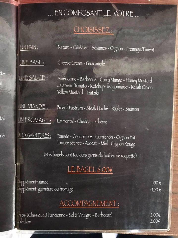 Menu au Social Perk pub et bar, Rouen