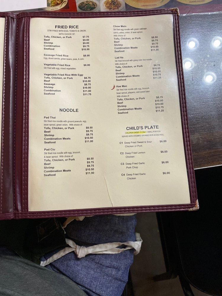Menu at Thai Arawan restaurant, Garden City, 902 E Fulton St Building A
