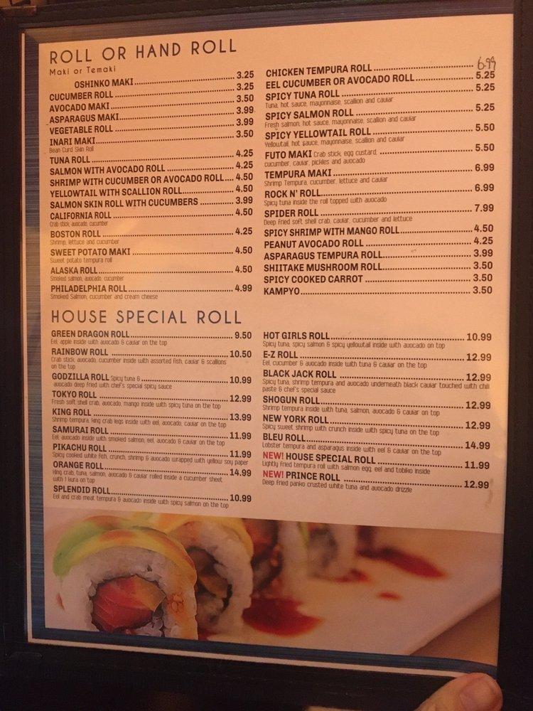 Menu at Tokyo Bleu restaurant, Cinnaminson