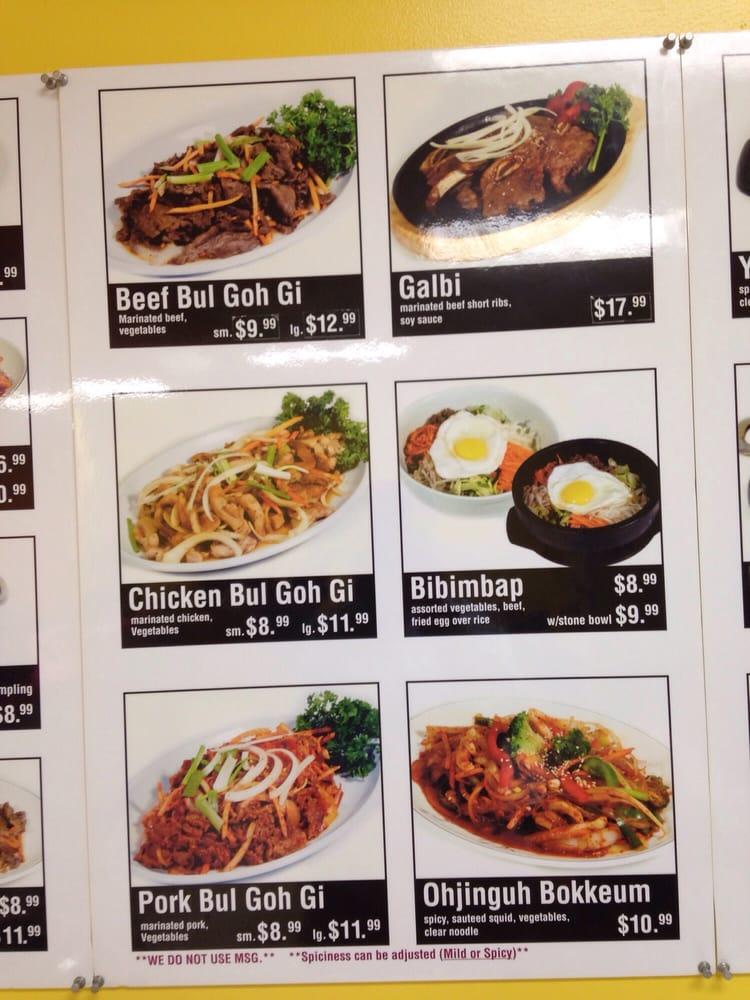 Menu at Kimchi Joy - Korean Restaurant, Aberdeen