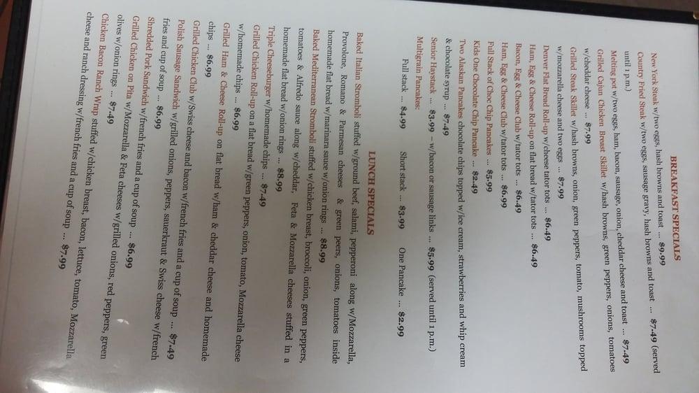 Menu at Red Wheel Restaurant, Rantoul