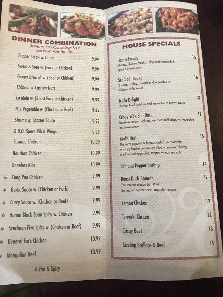 Menu at China tea restaurant, Orlando