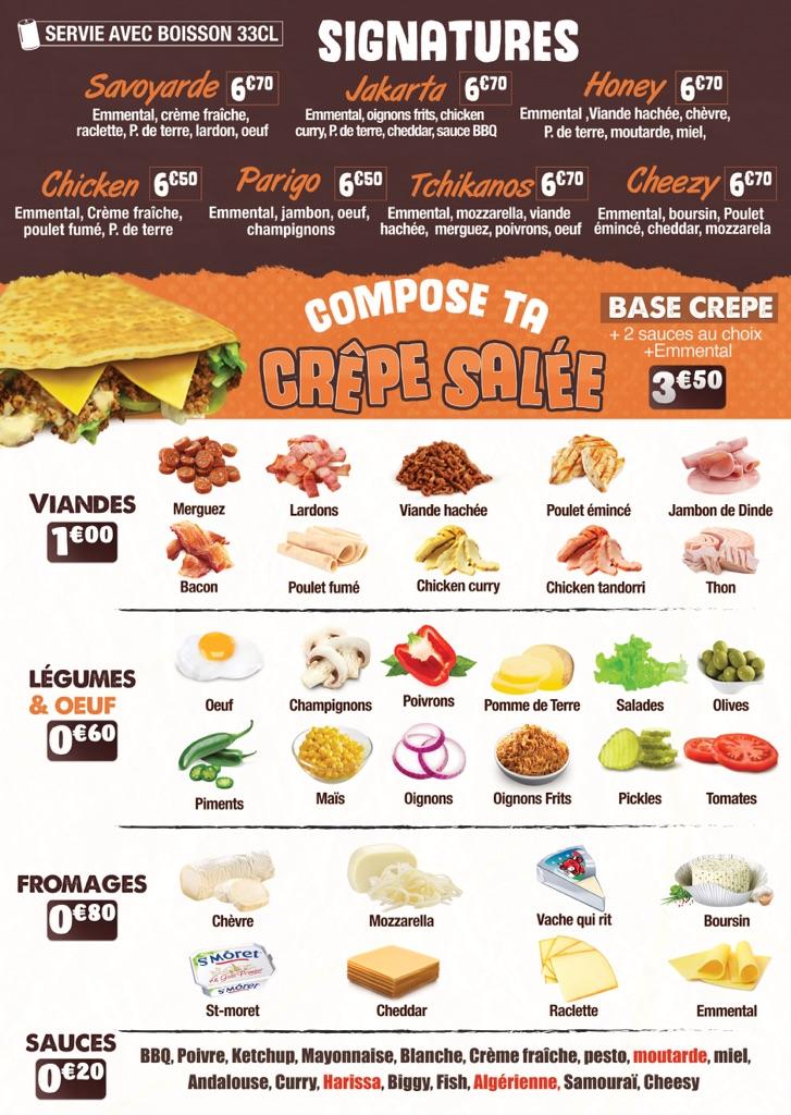 Menu at Easy Crêpe, Argenteuil