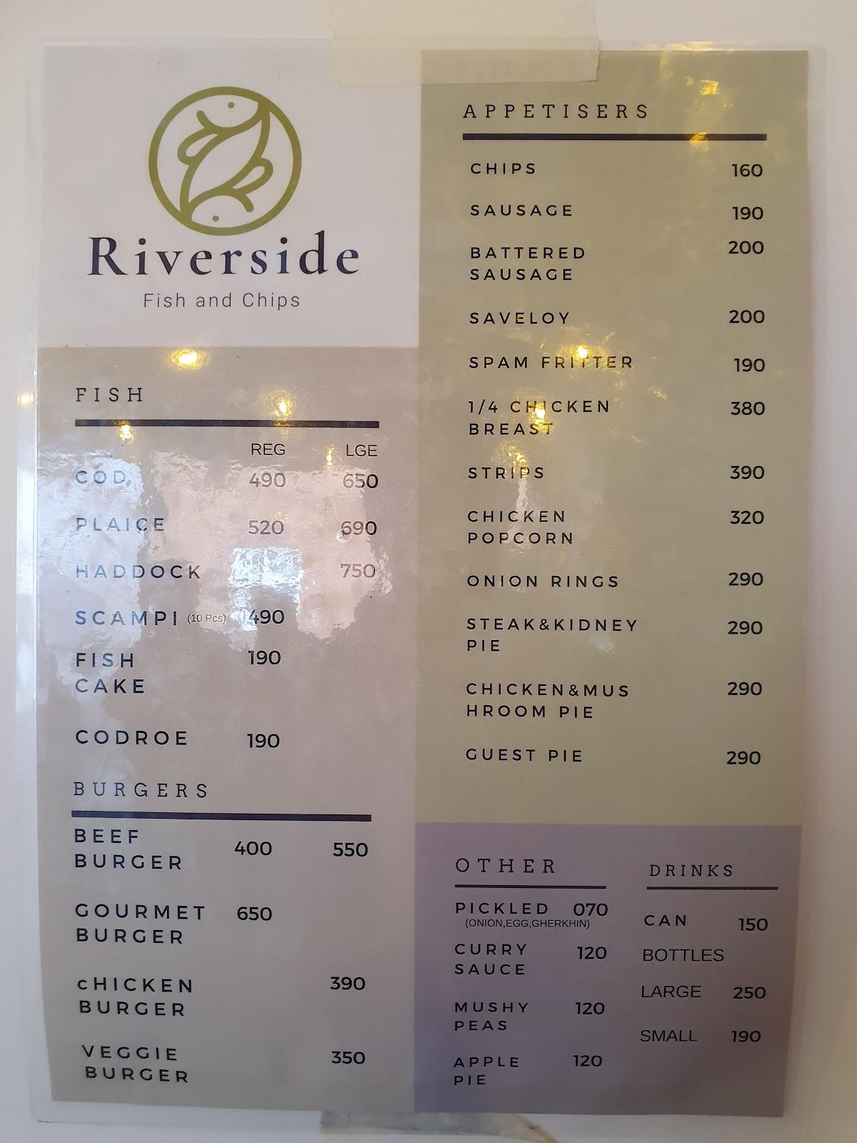 Menu at Goring Fish & Chips restaurant, Goring
