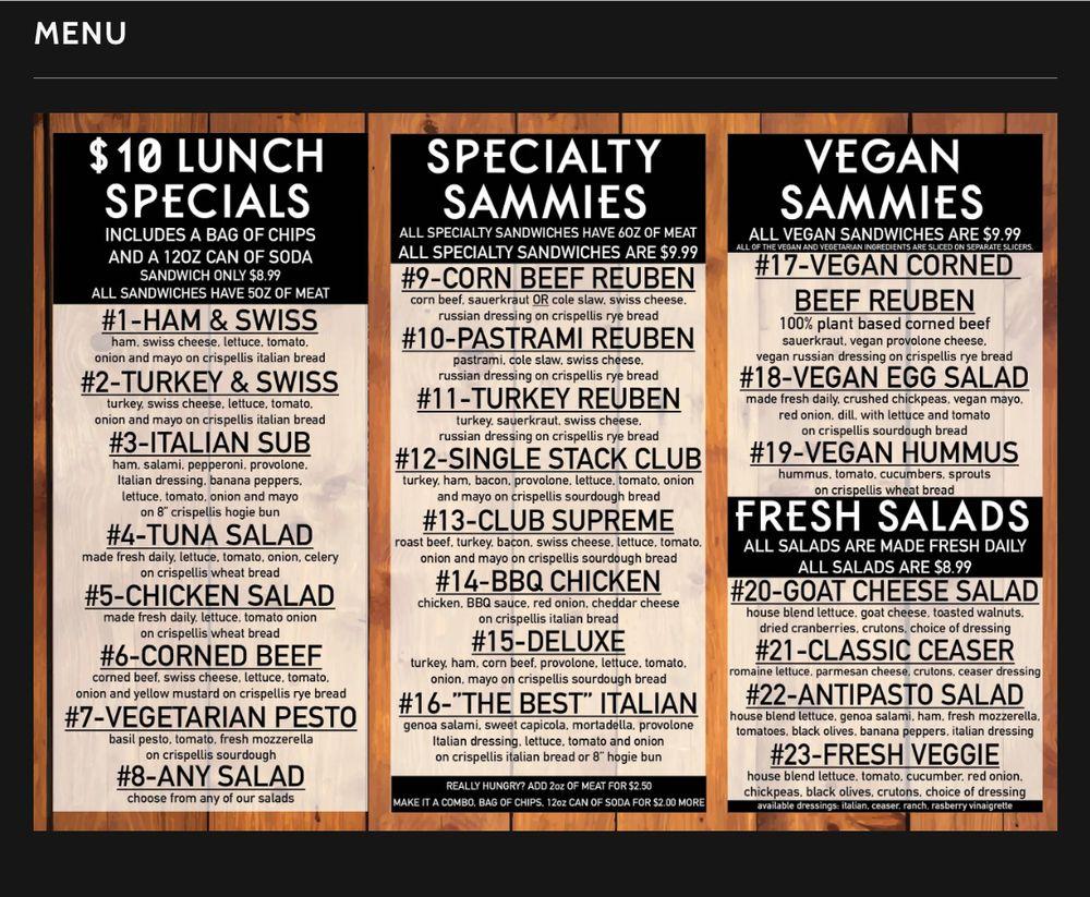 Menu at Oak City Grill steakhouse, Royal Oak