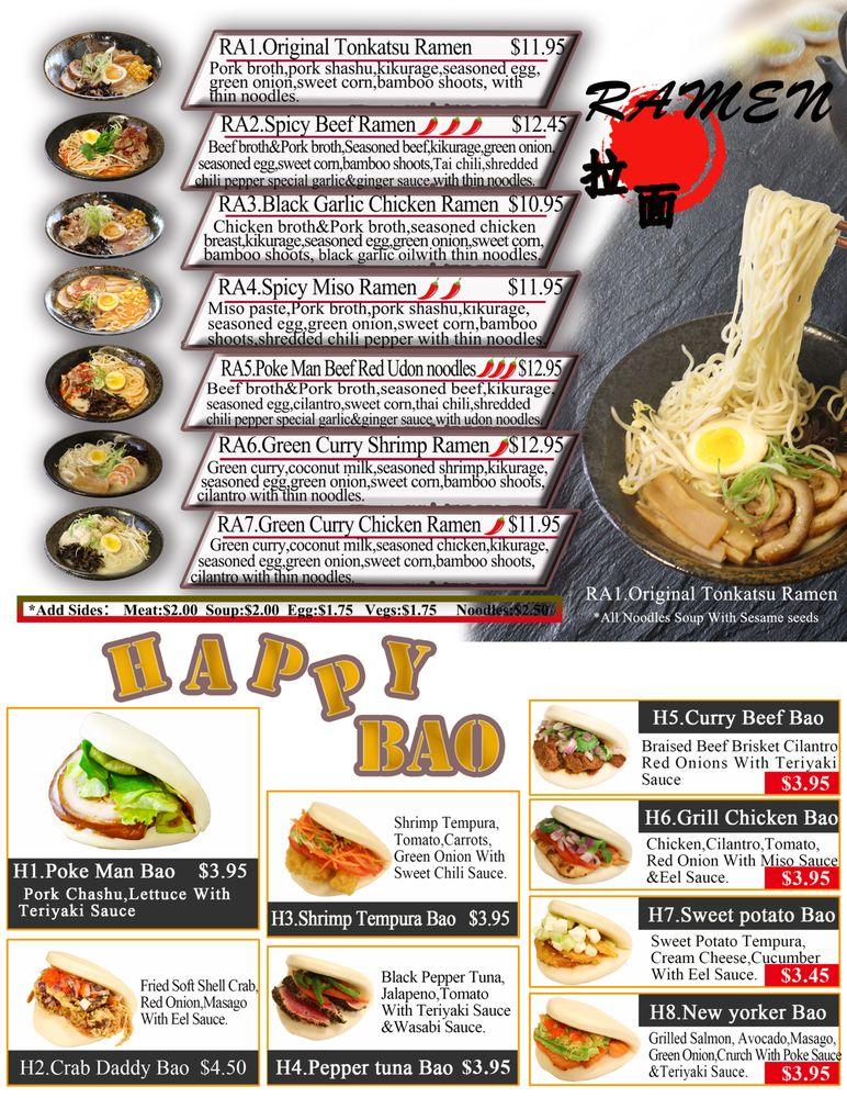 Menu at Poke Man restaurant, Conroe
