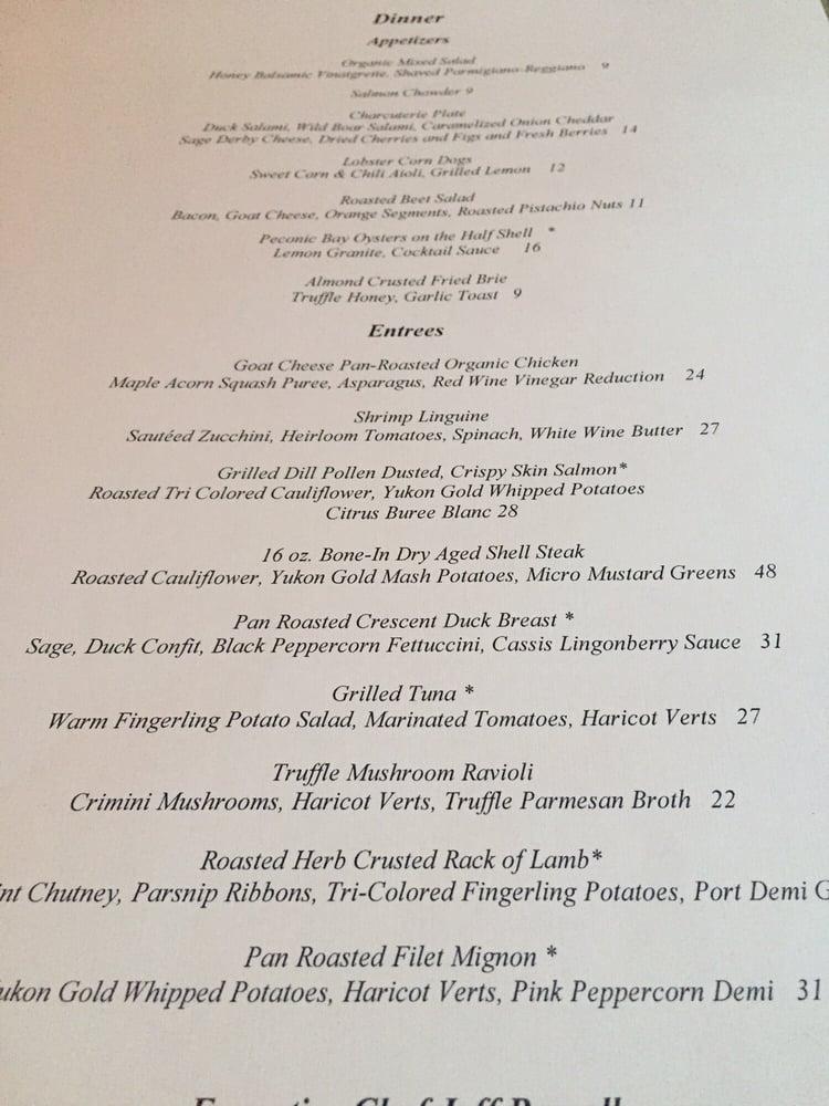 Menu at Jamesport Manor Inn restaurant, Jamesport, 370 Manor Ln