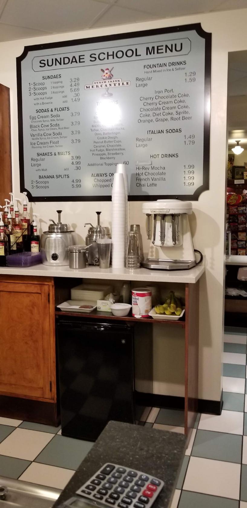 Menu at Gandy Dancer Mercantile cafe, Ogden