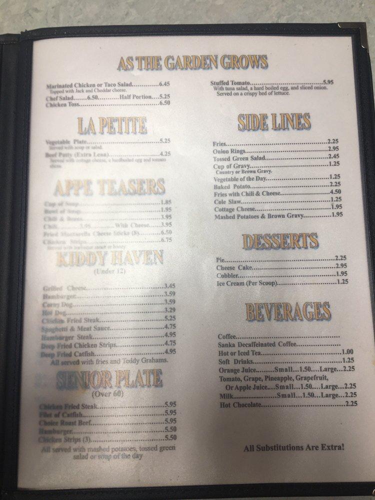 Menu at Lil-Tex Restaurant, Copperas Cove